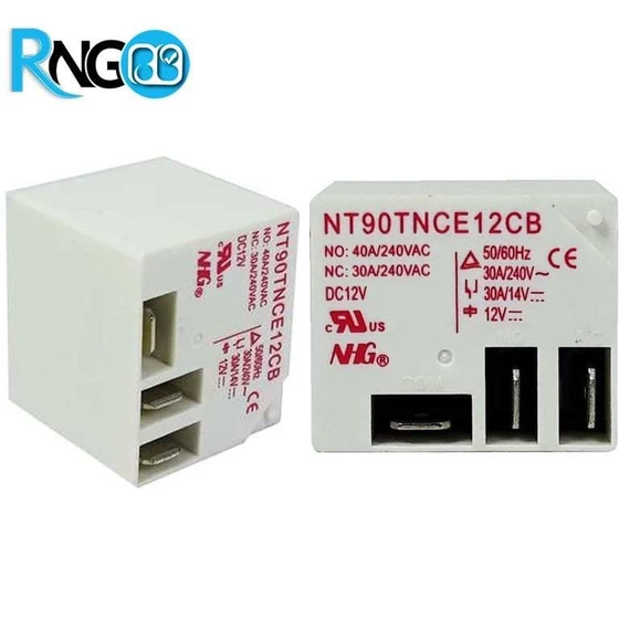 خرید و قیمت رله 12v 40A فیش خور مدل NT90 مارک HKF | ترب