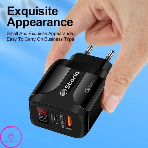 خرید و قیمت شارژر دیواری استوریا Storia مدل ST-BC01 توان 38 وات | ترب