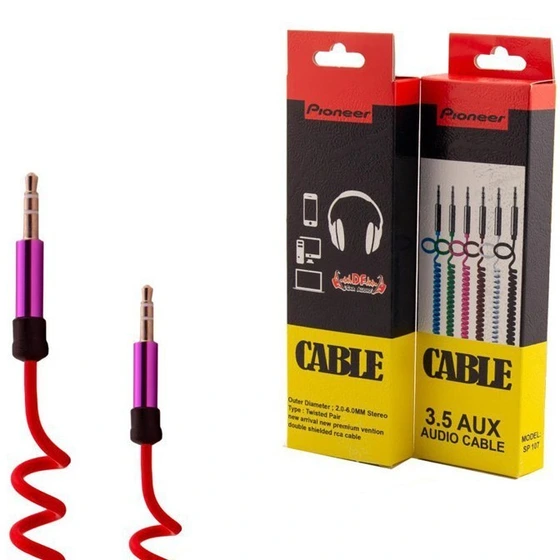 خرید و قیمت کابل ائوکس فنری سرفلزی پیونیر - Pioneer AUX Cable | ترب