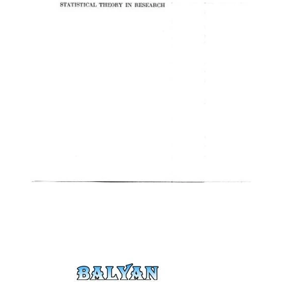 خرید و قیمت دانلود کتاب Statistical Theory In Research I Basic