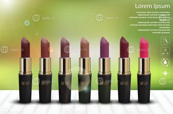 خرید و قیمت تصویر برداری وکتور مجموعه ای از رژلب های رنگی درخشان ...