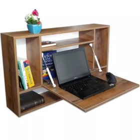 خرید و قیمت میز تحریر دیواری تاشو MDF گردویی | ترب