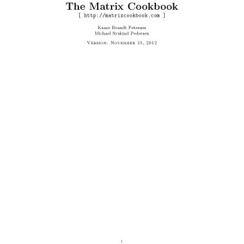 خرید و قیمت دانلود کتاب The Matrix Cookbook November 15, 2012 | ترب