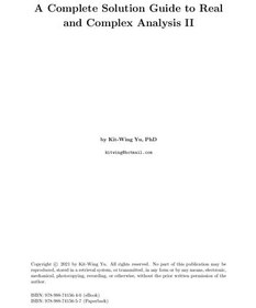 خرید و قیمت دانلود کتاب A Complete Solution Guide to Real and Complex Analysis II 2021 | ترب
