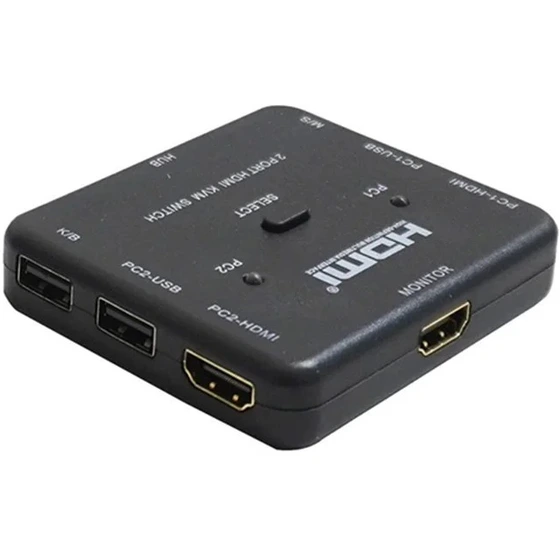 خرید و قیمت کی وی ام سوئیچ 2 پورت HDMI دستی وی نت Vnet V-SWKHM4K2 با کابل | ترب