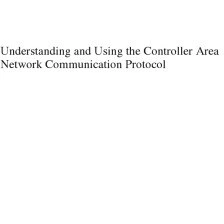 خرید و قیمت دانلود کتاب Understanding and Using the Controller Area Network Communication ...