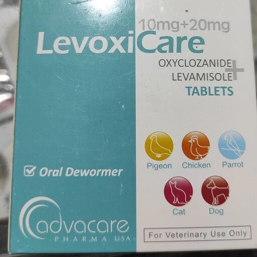 خرید و قیمت قرص ضد انگل levoxi care شرکت advacare آمریکا مخصوص پرندگان ...