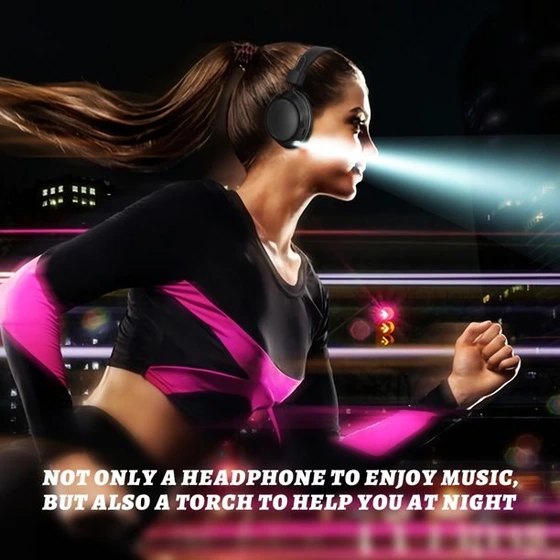 خرید و قیمت هدست بلوتوث بی‌سیم AKZ B60 چراغ قوه دار | ترب