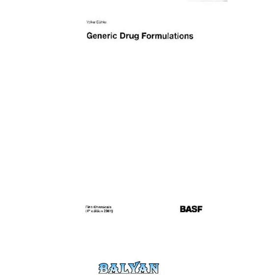 خرید و قیمت دانلود کتاب Generic Drug Formulations | ترب
