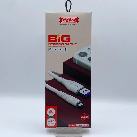 خرید و قیمت کابل میکرو microUSB فست شارژ جیفیوز GFUZ مدل CA-124 یک متری | ترب