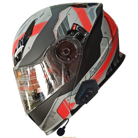 خرید و قیمت کلاه کاسکت بلوتوث دار ردلاین فک متحرک مدل mBS 939 Z | ترب