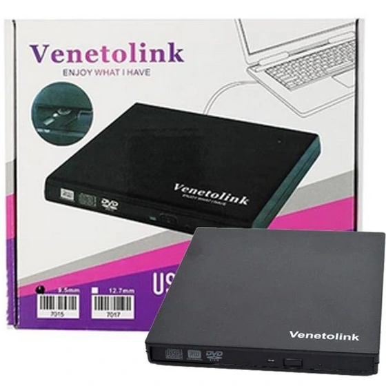 خرید و قیمت باکس دی وی دی رایتر اسلیم USB2.0 Venetolink | ترب