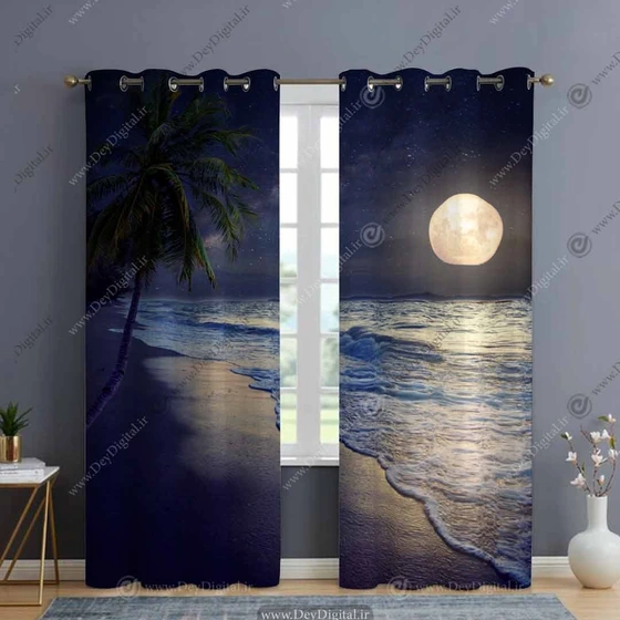 خرید و قیمت پرده آسمان شب دریا PK-2838 | ترب