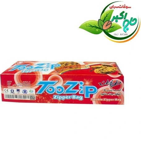 خرید و قیمت کیسه زیپ دار TooZip سایز 18در20 بسته 40عددی مدل 2زیپ | ترب