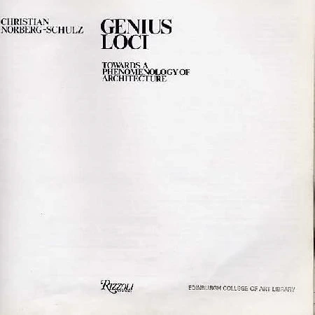خرید و قیمت دانلود کتاب Genius Loci: Towards a Phenomenology of ...