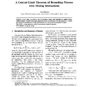 خرید و قیمت دانلود کتاب A central limit theorem of branching process with mixing interactions | ترب