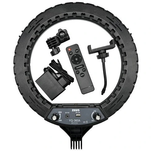 خرید و قیمت رینگ لایت 45 وات زئوس مدل YQ-360A با قطر 14 اینچ | ترب