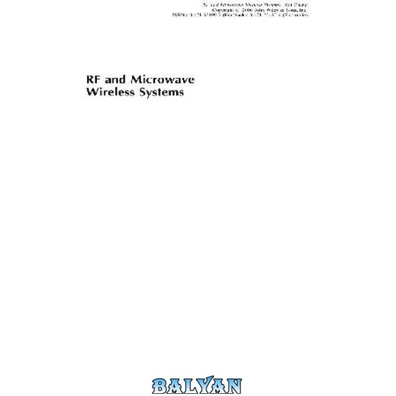 خرید و قیمت دانلود کتاب RF and microwave wireless systems | ترب