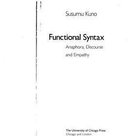 خرید و قیمت دانلود کتاب Functional Syntax: Anaphora, Discourse, and ...