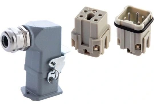 خرید و قیمت سوکت 4 پین نری 90 درجه مدل HDC-HA-004-1 | ترب