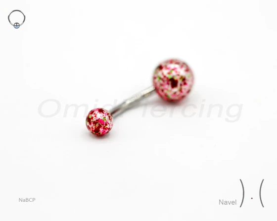 خرید و قیمت پیرسینگ ناف استیل پلاستیکی رنگی NaBCP-2 | ترب