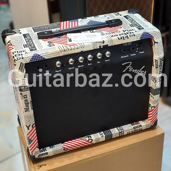 خرید و قیمت آمپلی فایر فندر tg30 fender سفید طرح پرچم | ترب