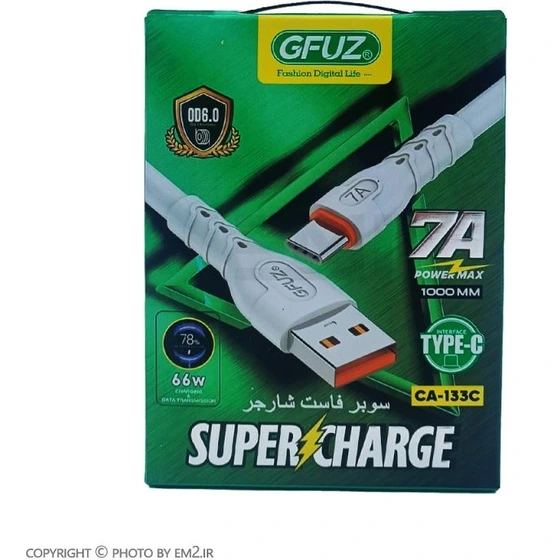 خرید و قیمت کابل تایپ سی GFUZ مدل CA-133C | ترب