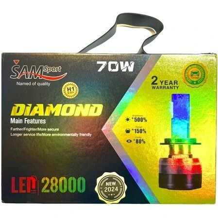 خرید و قیمت لامپ هدلایت خودرو سام diamond 70w H7 | ترب