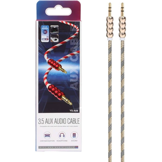 خرید و قیمت کابل صدا AUX مدل YS-A08 | ترب