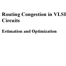 خرید و قیمت دانلود کتاب Routing Congestion in VLSI Circuits: Estimation ...