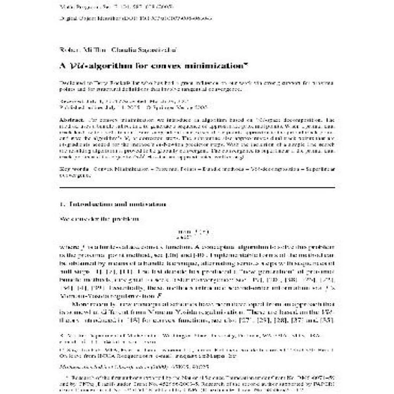خرید و قیمت دانلود کتاب A VU-algorithm for convex minimization | ترب