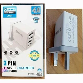 خرید و قیمت سری شارژر 4 پورت X-HANZ مدل CH34 | ترب