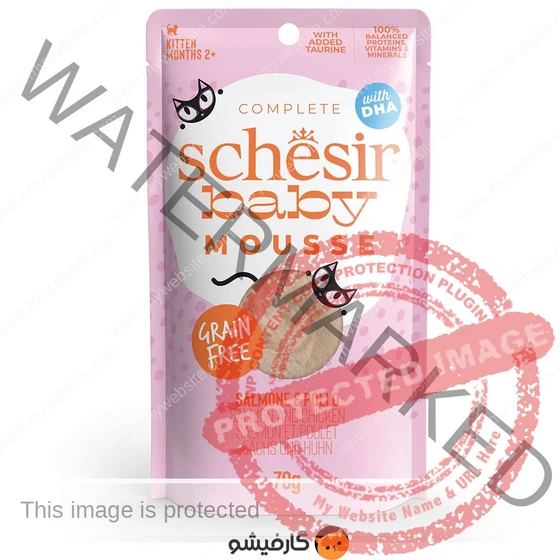 خرید و قیمت پوچ بچه گربه شسیر با طعم مرغ و سالمون Schesir Baby Mousse ...