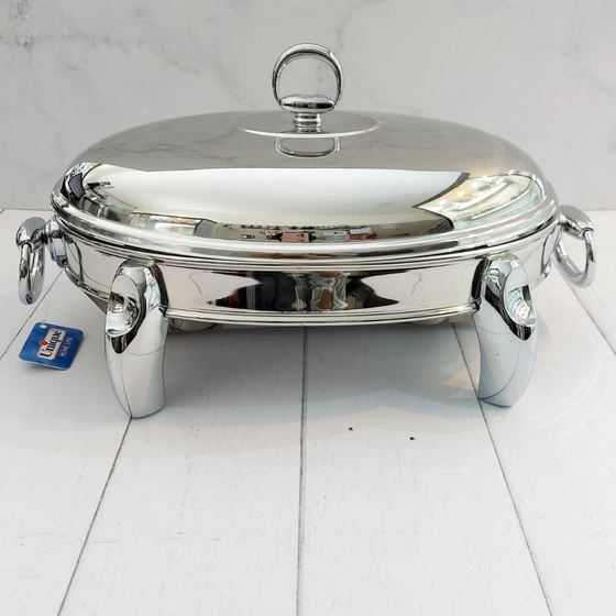 خرید و قیمت سوفله بیضی بزرگ پافیلی کروم یونیک مدل UN3107 | ترب