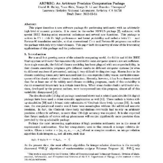 خرید و قیمت دانلود کتاب Arbitrary precision package | ترب