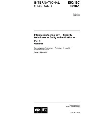 خرید و قیمت دانلود کتاب International ISO/IEC Standard 9798-1: Information technology — Security ...