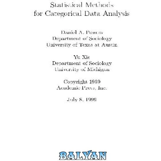 Statistical Methods For Categorical Data Statistical Methods For Categorical Data