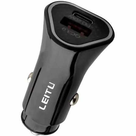 خرید و قیمت شارژر فندکی لیتو مدل LEITU LC-C14 به همراه کابل لایتنینگ (IOS) | ترب