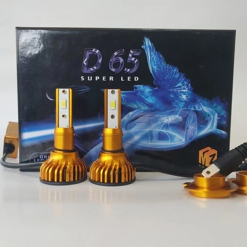 خرید و قیمت هدلایت قدرتمند D65 پایه H7 تک رنگ سفید یخی (چیپ حرفه ای Csp و دارای خط کات ) | ترب