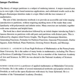 خرید و قیمت دانلود کتاب Integer Partitions [2nd ed.] ا کتاب انگلیسی ...