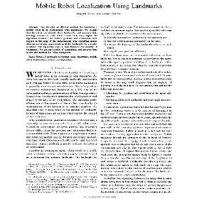 خرید و قیمت دانلود کتاب Mobile Robot Localization Using Landmarks | ترب
