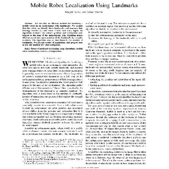 خرید و قیمت دانلود کتاب Mobile Robot Localization Using Landmarks | ترب