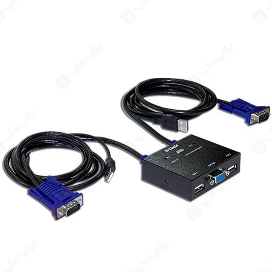 خرید و قیمت کی وی ام سوئیچ 2 پورت VGA دی لینک مدل KVM‑221 - مشکی | ترب