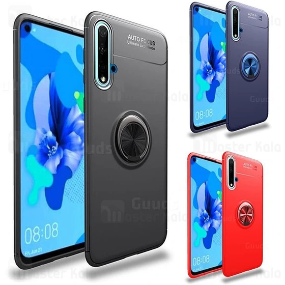 خرید و قیمت قاب ژله ای طرح چرم انگشتی هواوی Huawei Nova 5 / Nova 5 Pro Becation A.F Magnetic ...