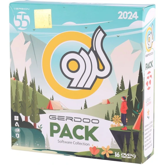 خرید و قیمت مجموعه 16DVD نرم افزارهای کاربردی ویندوز گردو Gerdoo Pack 2024 V.55 | ترب