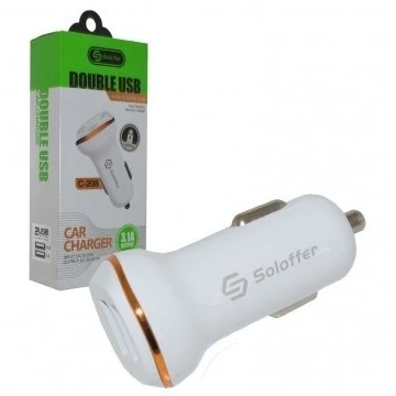 خرید و قیمت شارژر فندکی SOLOFFER مدل C-208 به همراه کابل شارژ | ترب