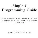 خرید و قیمت کتاب Maple 7 Programming Guide نسخه کامل | ترب