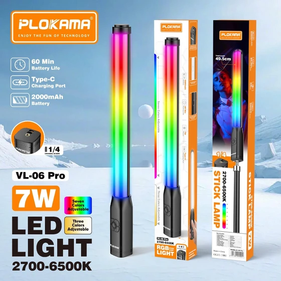 خرید و قیمت نور RGB plokama vl06 pro | ترب