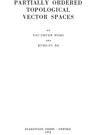 خرید و قیمت دانلود کتاب Partially Ordered Topological Vector Spaces First Edition | ترب