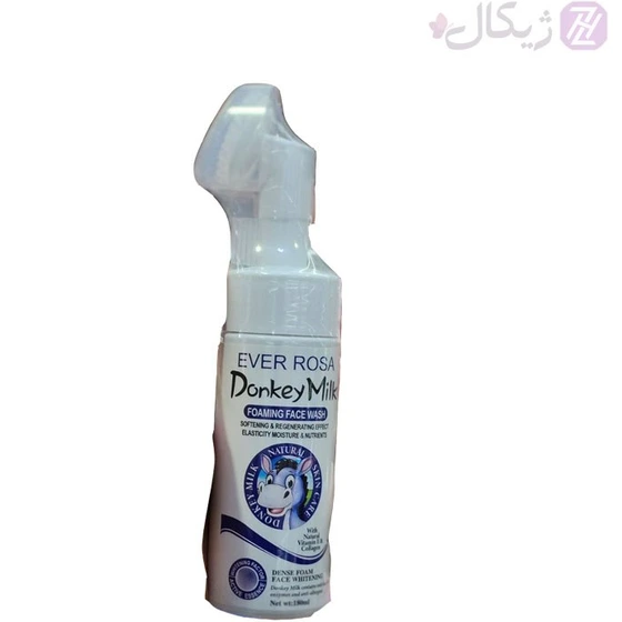 خرید و قیمت فوم شوینده صورت براش دار شیر الاغ EVER ROSA | ترب